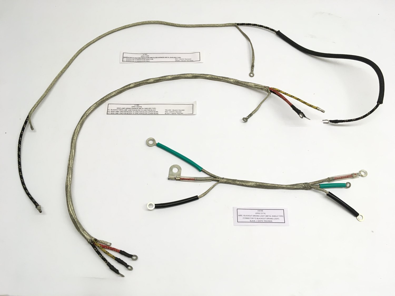 KIT, metal braiding wiring harness | Desmet Jeepparts