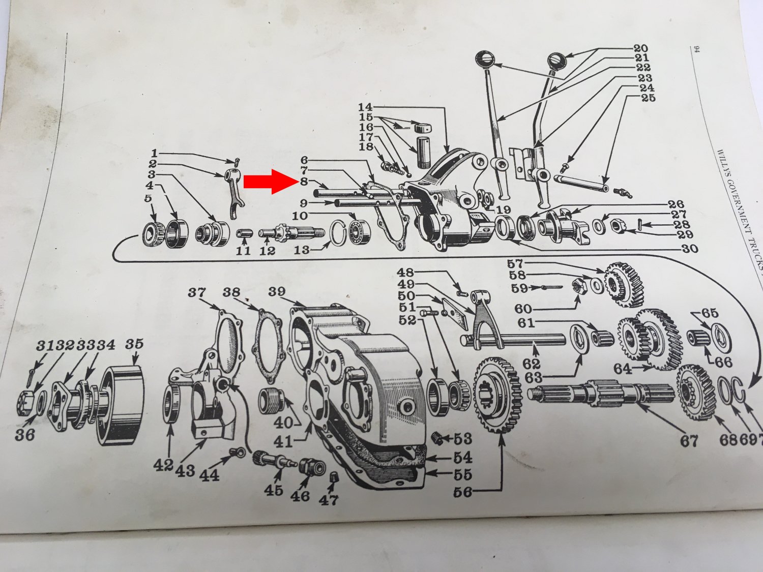 SHIFT ROD, front wheel drive | Desmet Jeepparts
